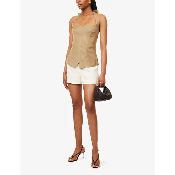 Oddmuse Pinstripe Halterneck Top