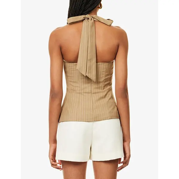 Oddmuse Pinstripe Halterneck Top