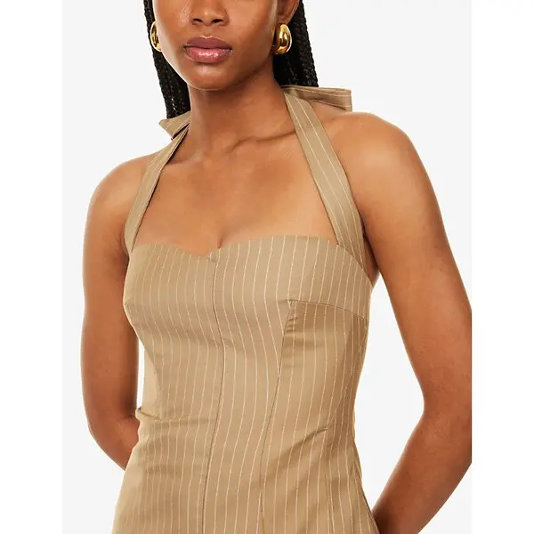 Oddmuse Pinstripe Halterneck Top