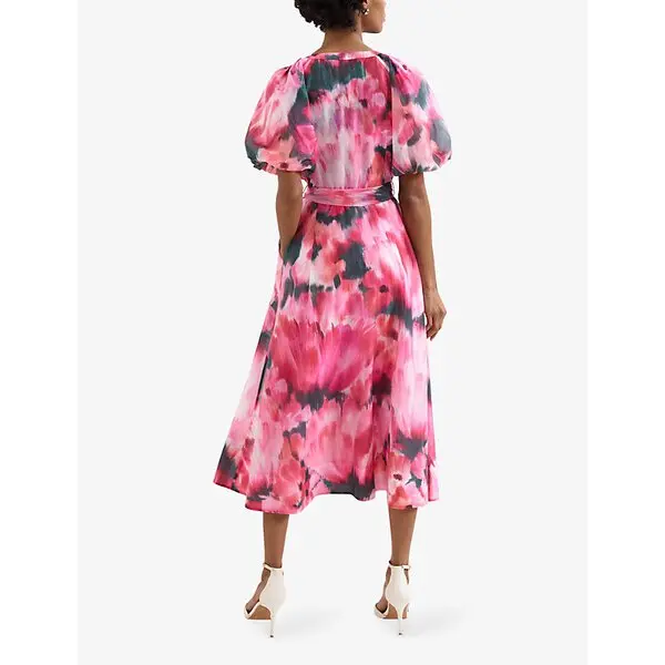 PHASE EIGHT Caterina Floral Print Midi Dress