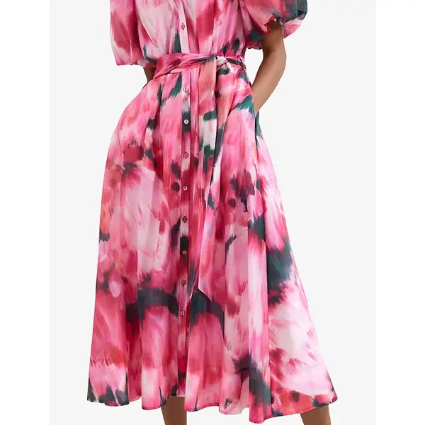 PHASE EIGHT Caterina Floral Print Midi Dress