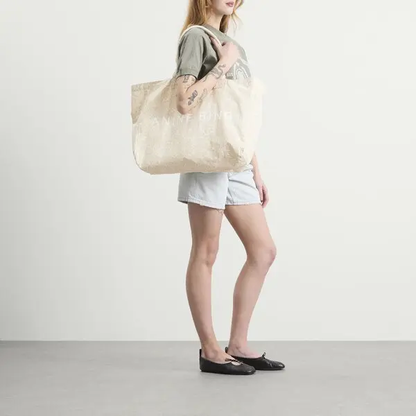ANINE BING Leo Canvas Tote Bag