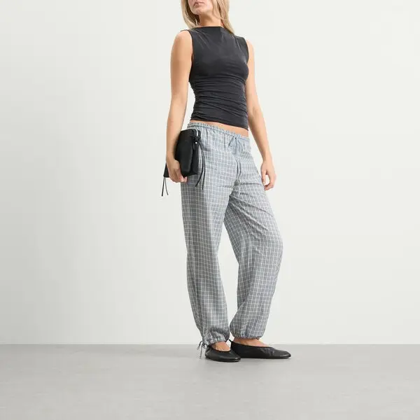 PEACHY DEN Renee Checkered Trousers