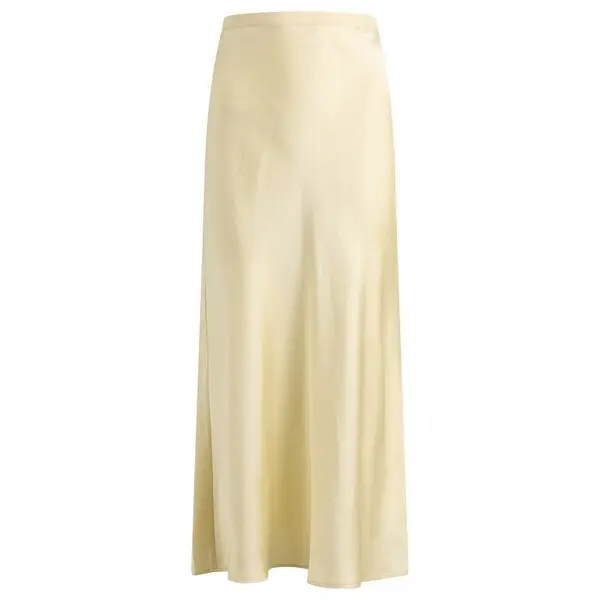 ANINE BING Bar Silk Midi Skirt - Cream