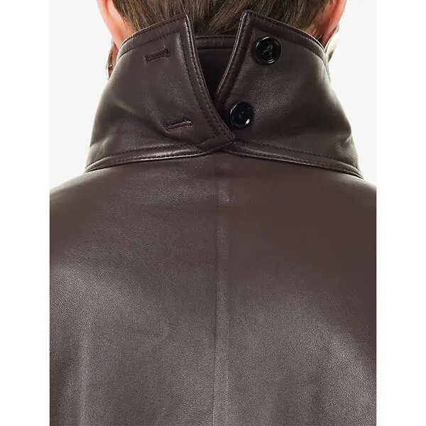 Alaïa Layered Leather Bomber Jacket
