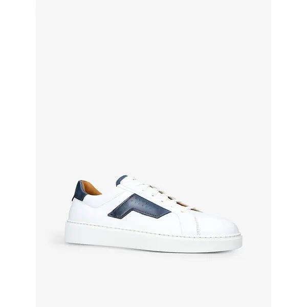 Magnanni Lotto Logo-embossed Leather Low-top Trainers