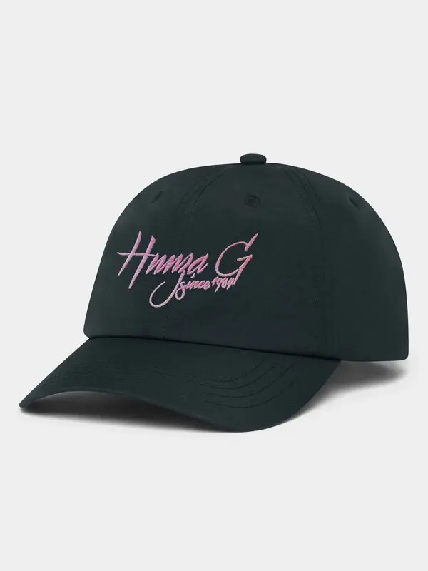 Hunza G Logo Cap - Black/bubblegum