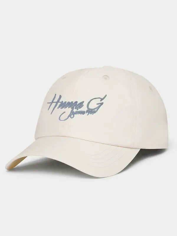 Hunza G Logo Cap - Off-white/cornflower