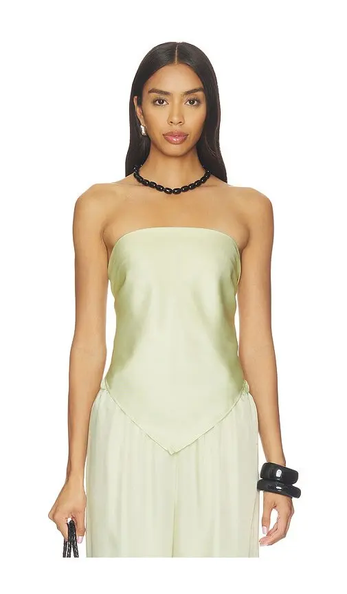 Enza Costa Fluid Twill Scarf Top