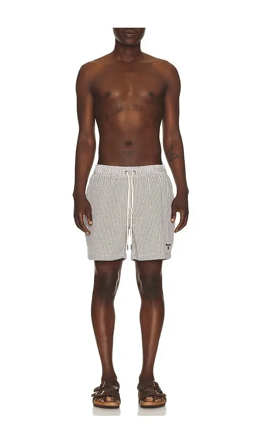 Barbour Gingham Seersucker Swim Short