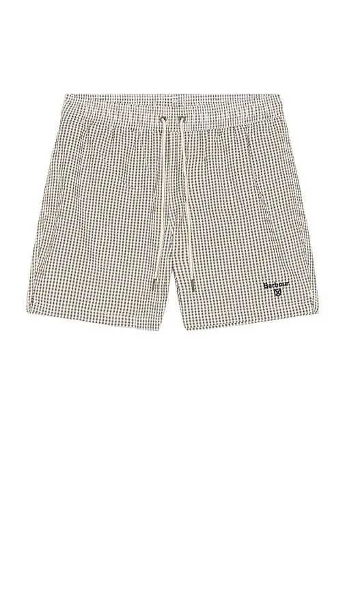 Barbour Gingham Seersucker Swim Short