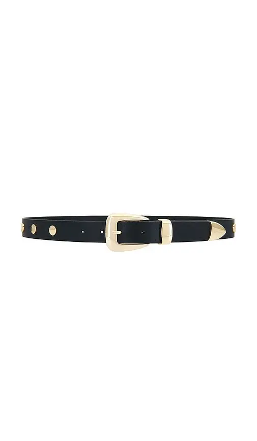 LAMARQUE Leather Belt With Gold-tone Hardware - Black