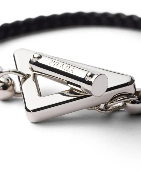 Prada Braided Nappa Leather Bracelet