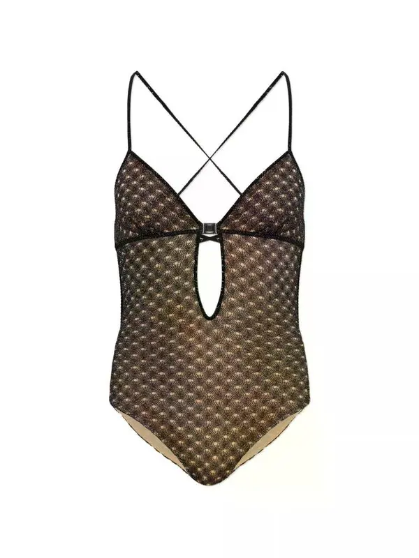 Missoni Crochet-knit Cutout Swimsuit - Black