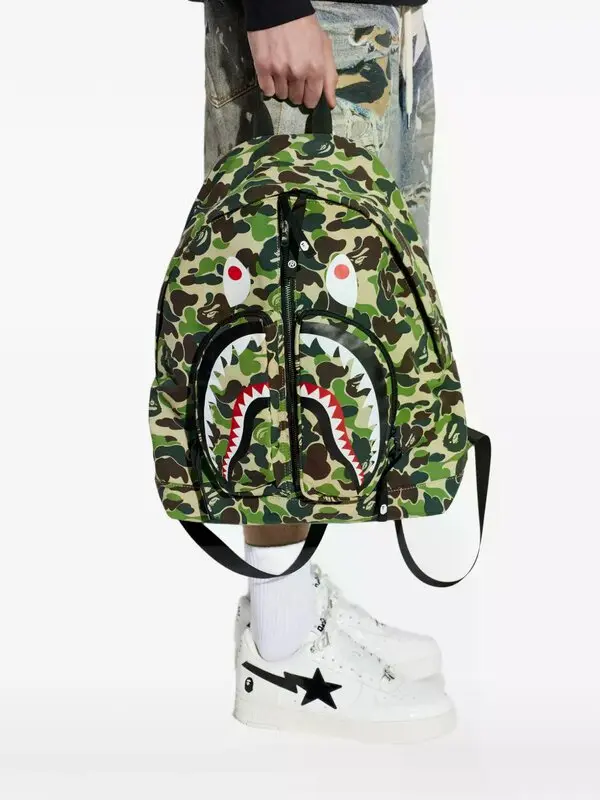 A BATHING APE Shark Camouflage-print Backpack