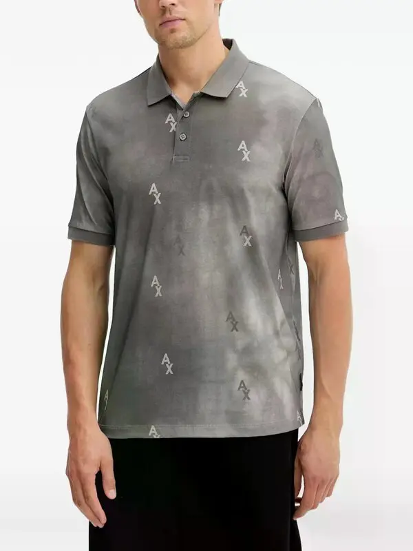 Armani Exchange Logo-pattern Polo Shirt