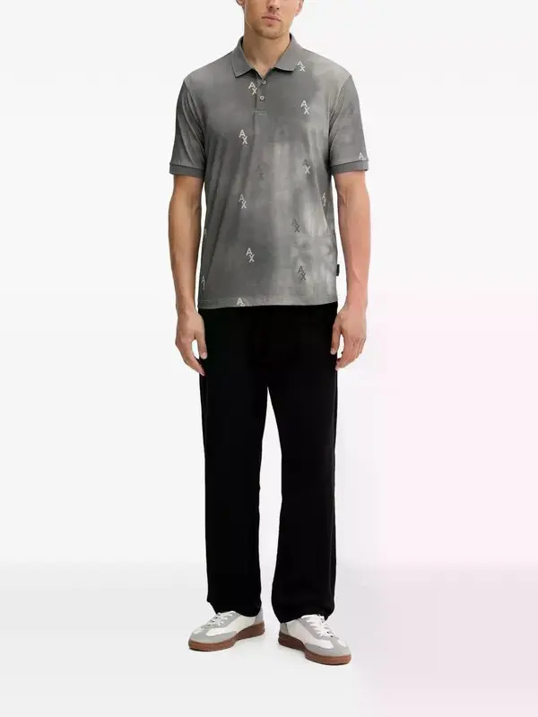 Armani Exchange Logo-pattern Polo Shirt