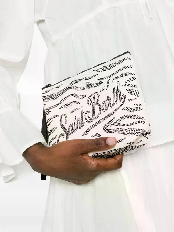 MC2 SAINT BARTH Strass Embellished Mini Bag - Neutrals