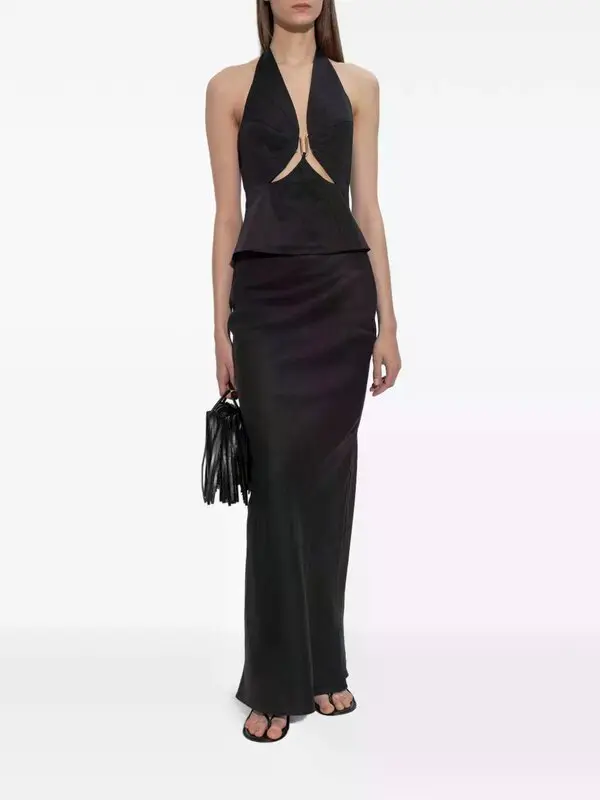 Cult Gaia Elorae Halterneck Top - Black