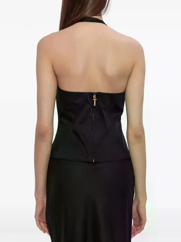 Cult Gaia Elorae Halterneck Top - Black