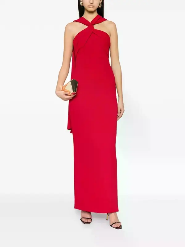 Solace London Rona Maxi Dress - Red