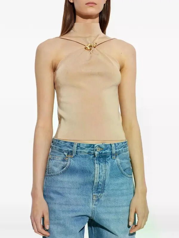 Cult Gaia Katherine Mock-neck Top - Neutrals