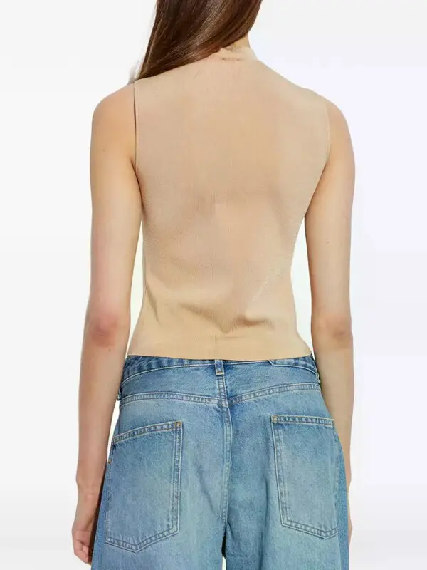 Cult Gaia Katherine Mock-neck Top - Neutrals