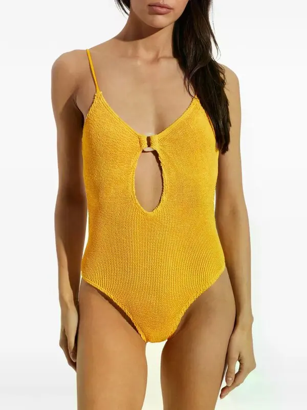 Bond Eye Crinkle-effect One-piece Swimsuit