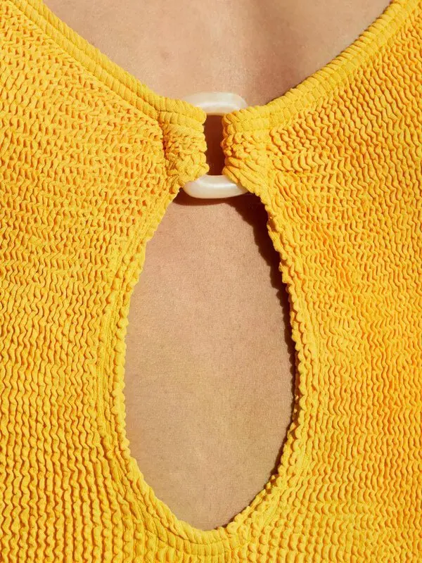 Bond Eye Crinkle-effect One-piece Swimsuit