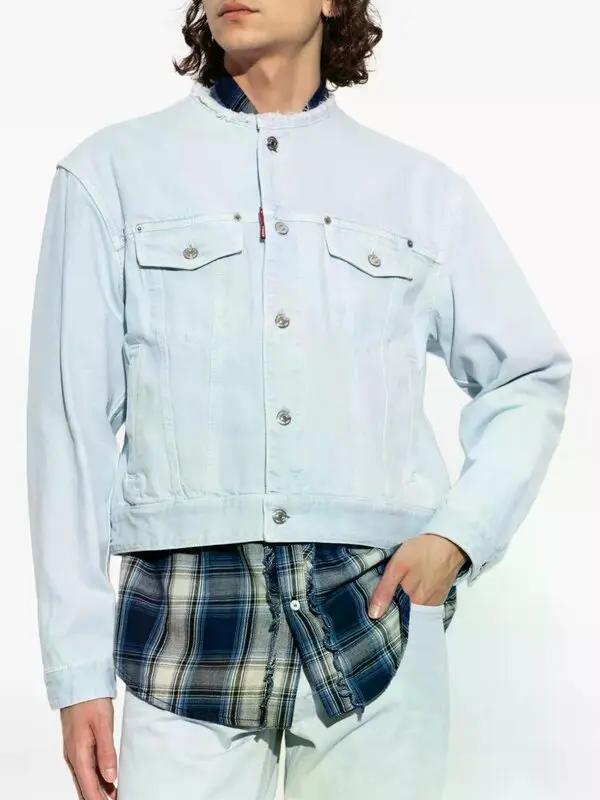 Dsquared2 Denim Jacket With Frayed Edge