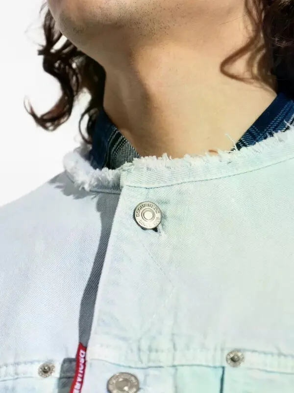 Dsquared2 Denim Jacket With Frayed Edge