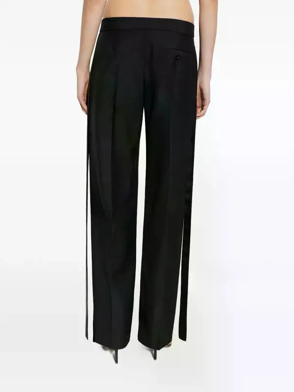Alexander McQueen Satin-trim Draped Trousers