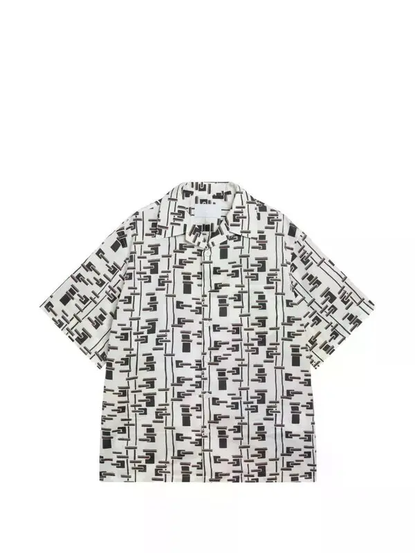 Prada Geometric-print Short-sleev Shirt