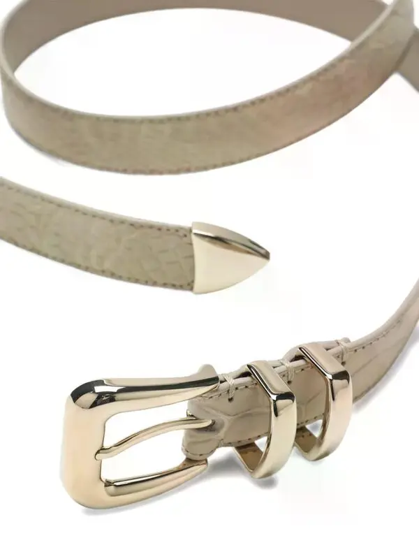 Brunello Cucinelli Crocodile-effect Leather Belt