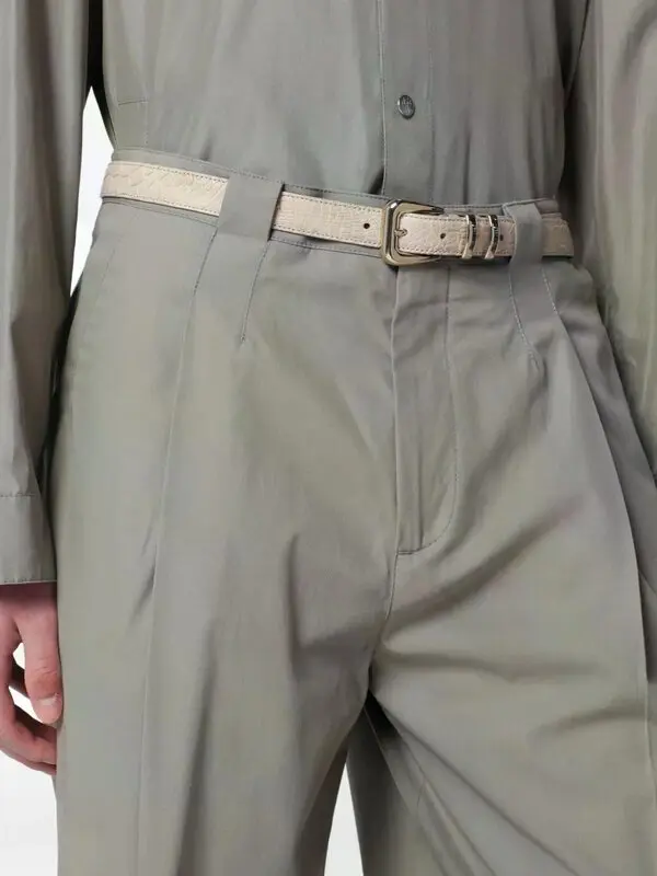 Brunello Cucinelli Crocodile-effect Leather Belt