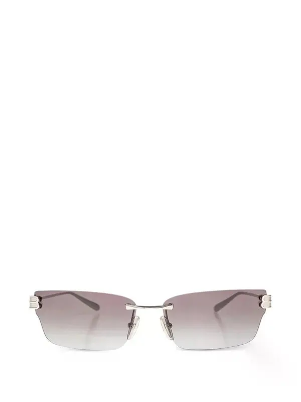 Balenciaga Bb-logo Rimless Sunglasses - Silver