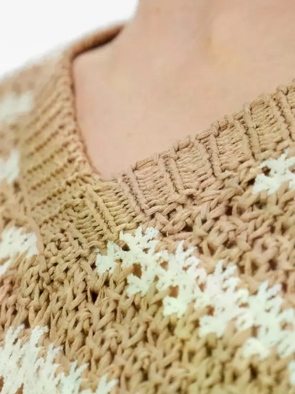Fabiana Filippi Striped Open-knit Cotton Sweater