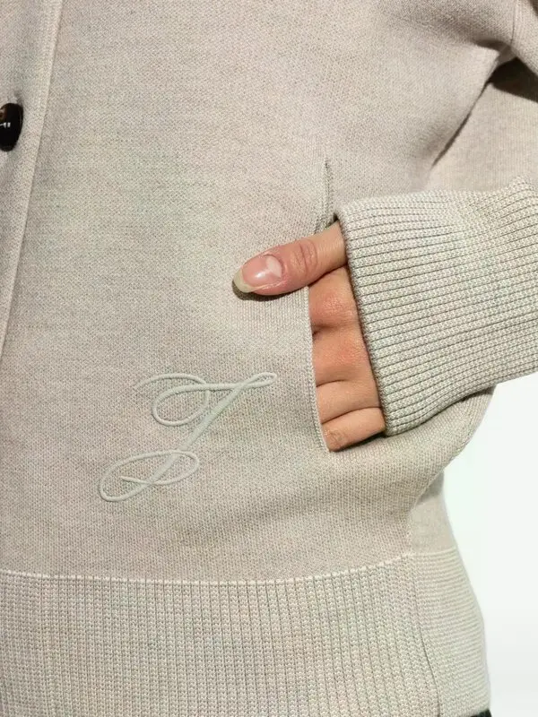 Jacquemus Logo-embroidered Button-up Sweater