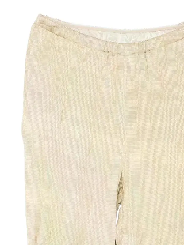ALYSI Textured Trousers With Elasticated Waistband - Neutrals