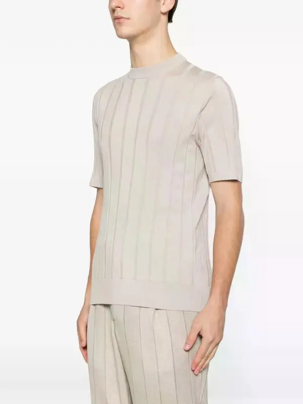 Eleventy Vertical-stripe T-shirt