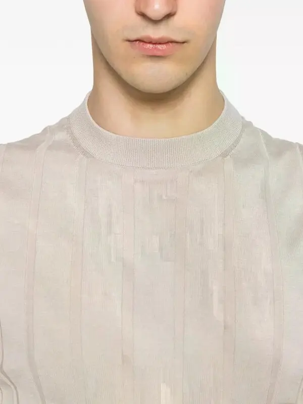 Eleventy Vertical-stripe T-shirt