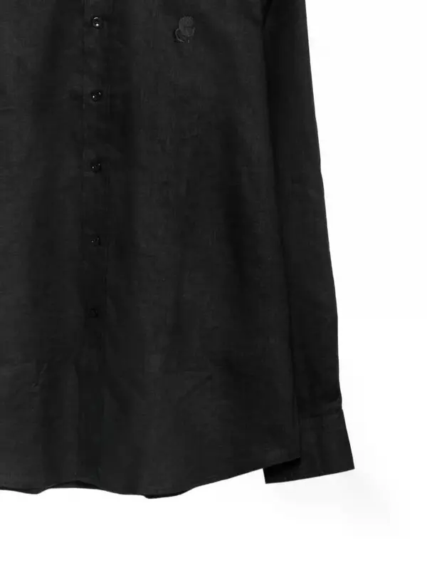 Karl Lagerfeld Logo-embroidered Shirt - Black
