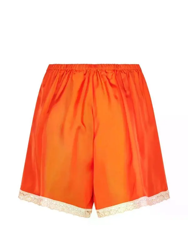 FORTE_FORTE Lace-trim Pleated Shorts
