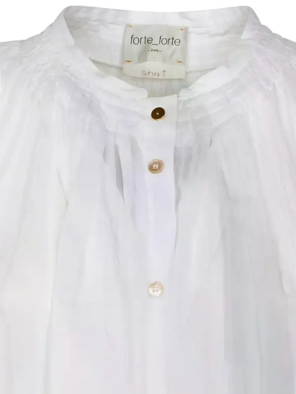 FORTE_FORTE Pleated Sleeveless Shirt - White