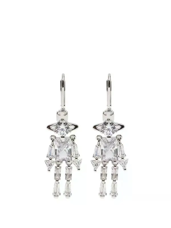 VIVIENNE WESTWOOD Issa Crystal-embellished Orb Earrings - Silver