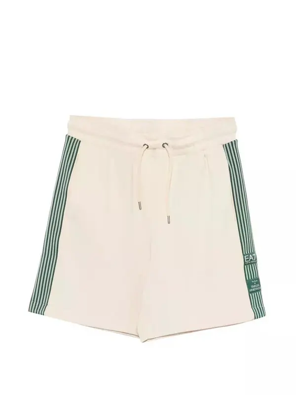 EA7 Striped-trim Logo-patch Shorts