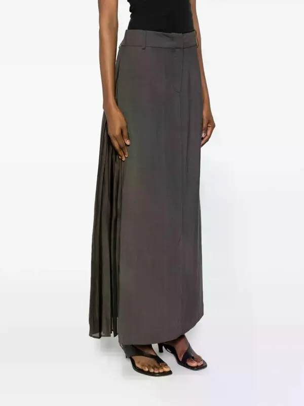 Sú Pleated Panel Full Length Skirt
