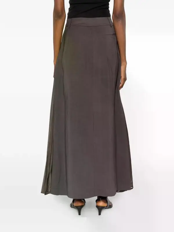 Sú Pleated Panel Full Length Skirt