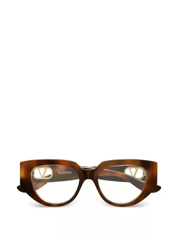Valentino Garavani Vlogo Cat-eye Eyeglasses - Brown