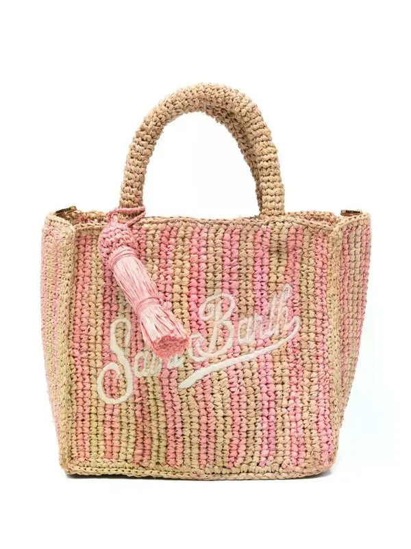 MC2 SAINT BARTH Mini Vanity Striped Tote Bag